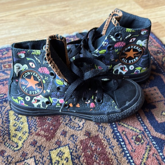 Converse | Shoes | Rare Spooky High Top Converse All Star Youth Size 1 ...